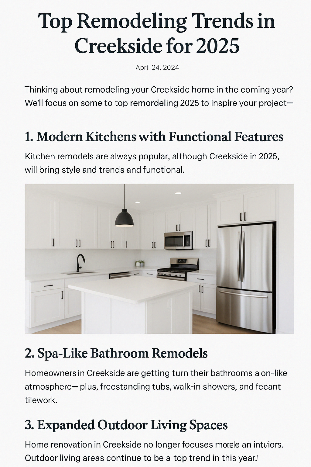 Top Remodeling Trends in Creekside for 2025 - Premium Residential ...